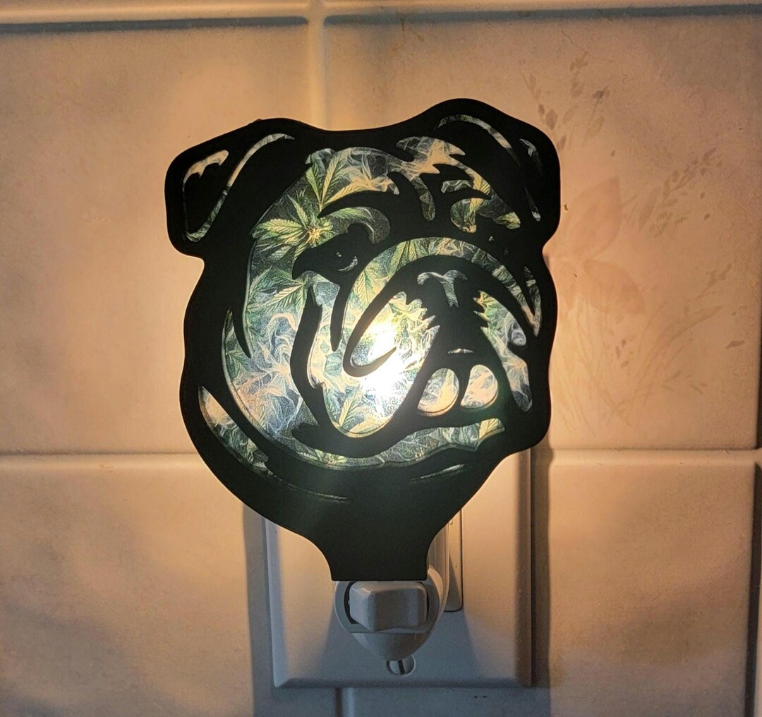 Bulldog Nightlight, Laser Cut, Hand Assembled, On/off Switch, Led Bulb ...