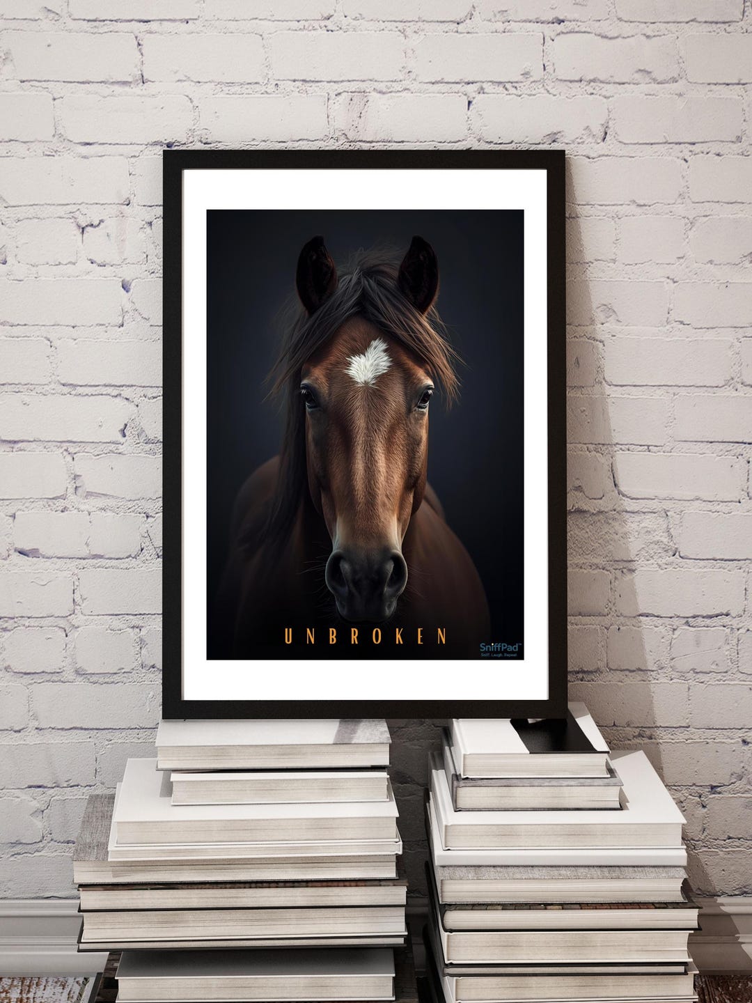 Unbroken Horse Art Print - Rustic Western Animal Decor (digital ...