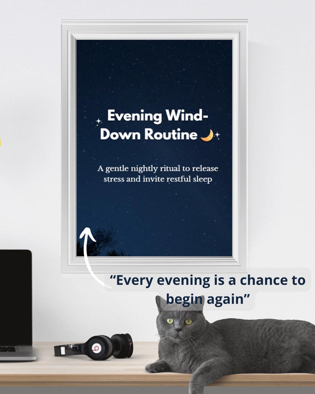 Evening Wind-down Routine Printable Night Checklist for Relaxation ...