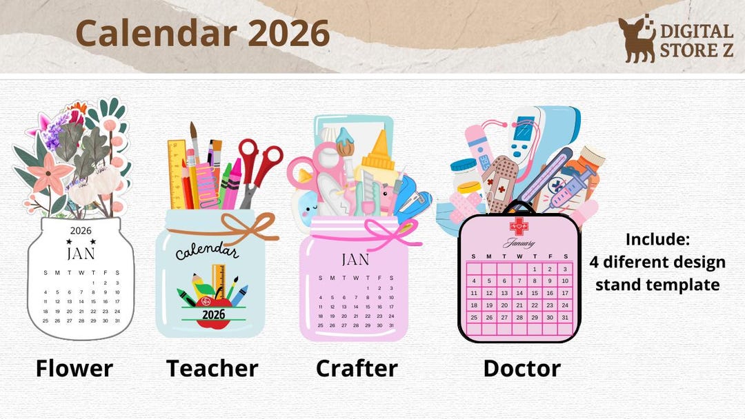 2026 Buildable Mini Calendar - Different Designs - Pack - Etsy