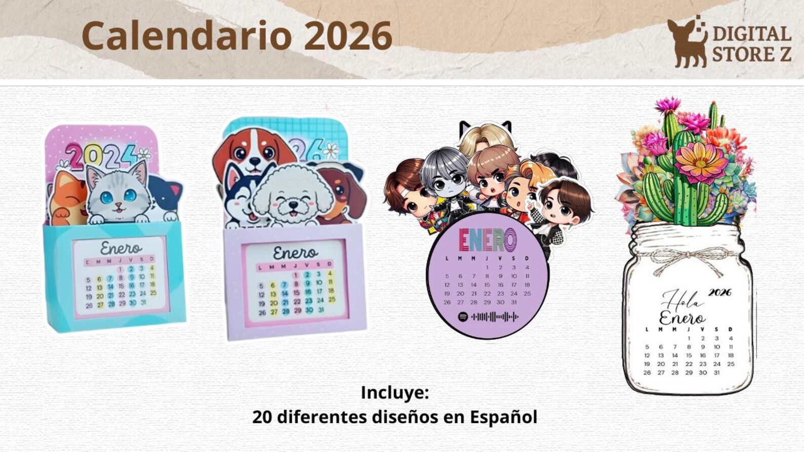 Printable 2026 Calendars in Spanish: 20 Unique Designs - Etsy