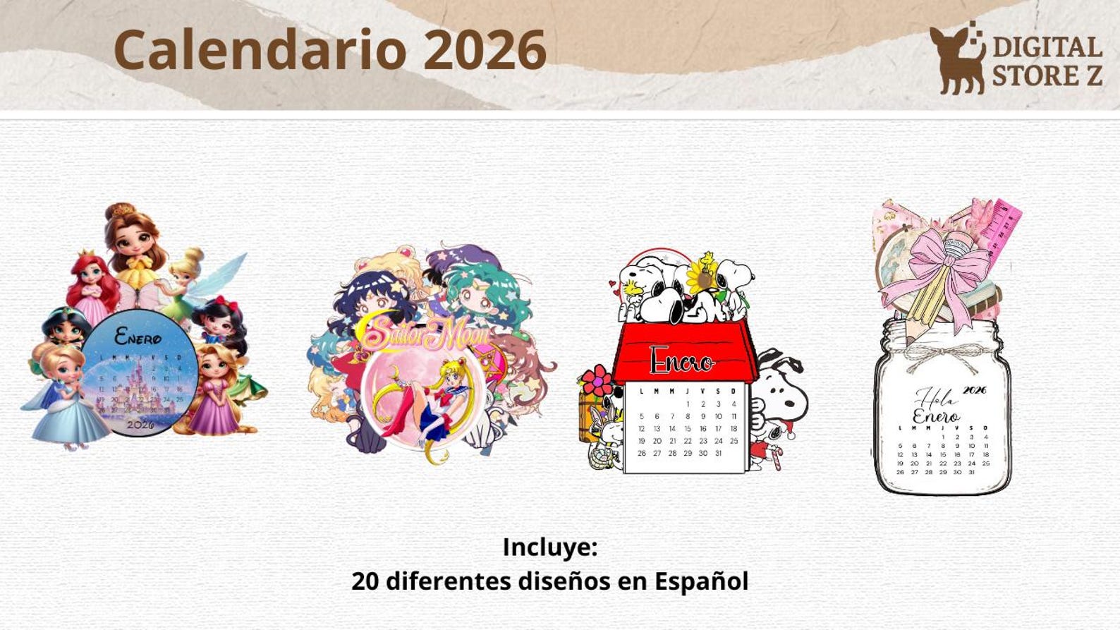 Printable 2026 Calendars in Spanish: 20 Unique Designs - Etsy