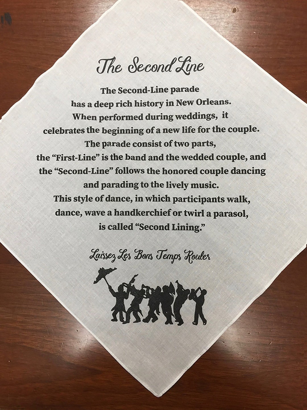 Second Line History Wedding Handkerchiefs (by the Dozen) - Etsy
