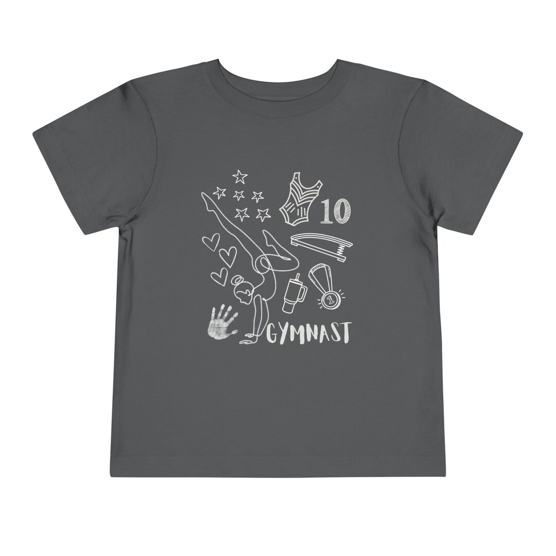 Toddler Gymnast Doodle T-shirt, Cute Gymnast Tee, Kids Sports Shirt ...