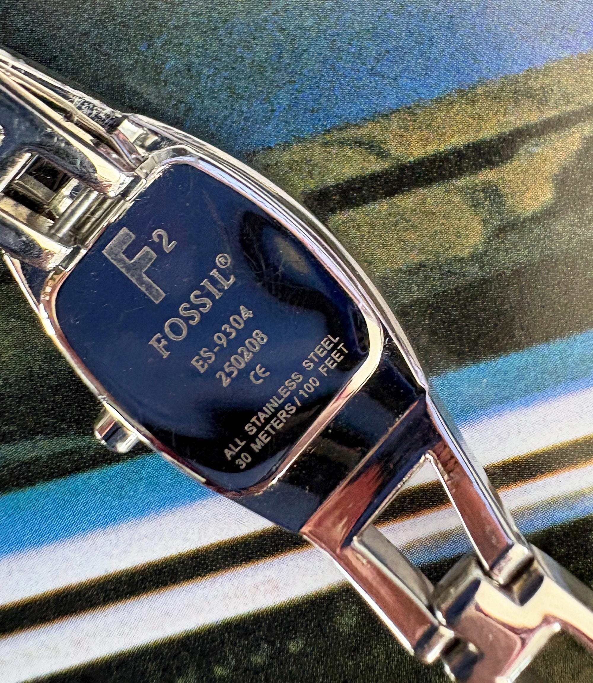 Vintage Ladies Fossil F2 Silver Watch With Shimmery Light Blue Face - Etsy