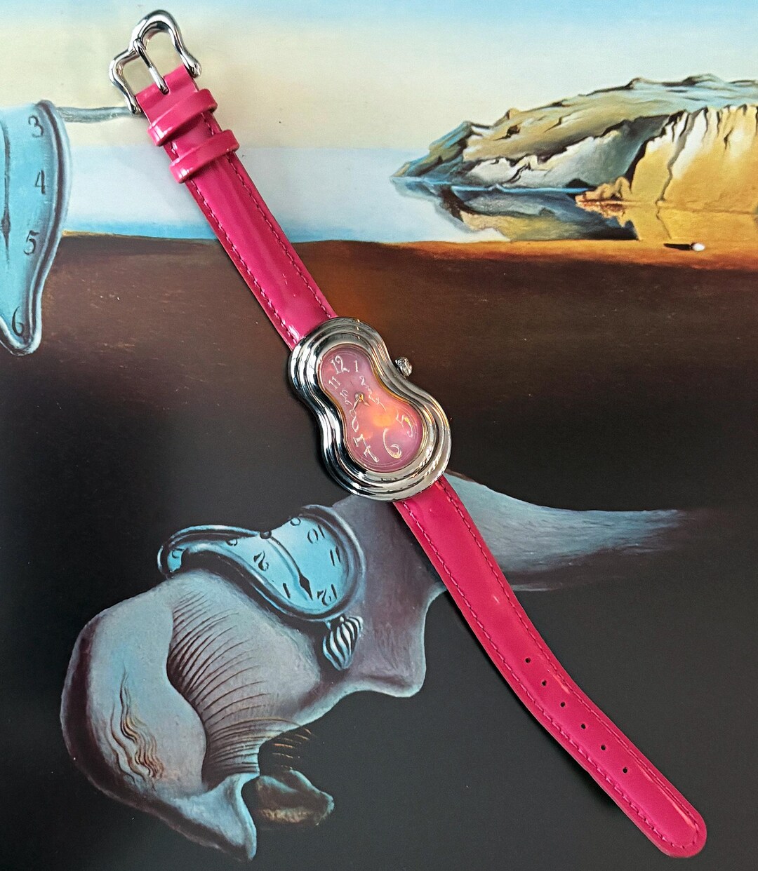 Vintage Salvador Dali Softwatch Wrist Watch - Series IV Dali Pink ...