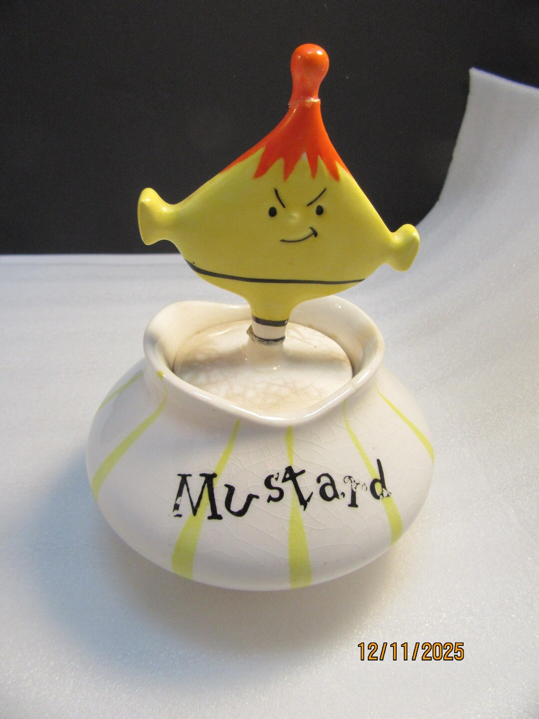 PRICE DROP! Vintage Holt Howard Pixie-ware Mustard Condiment Jar; Circa ...