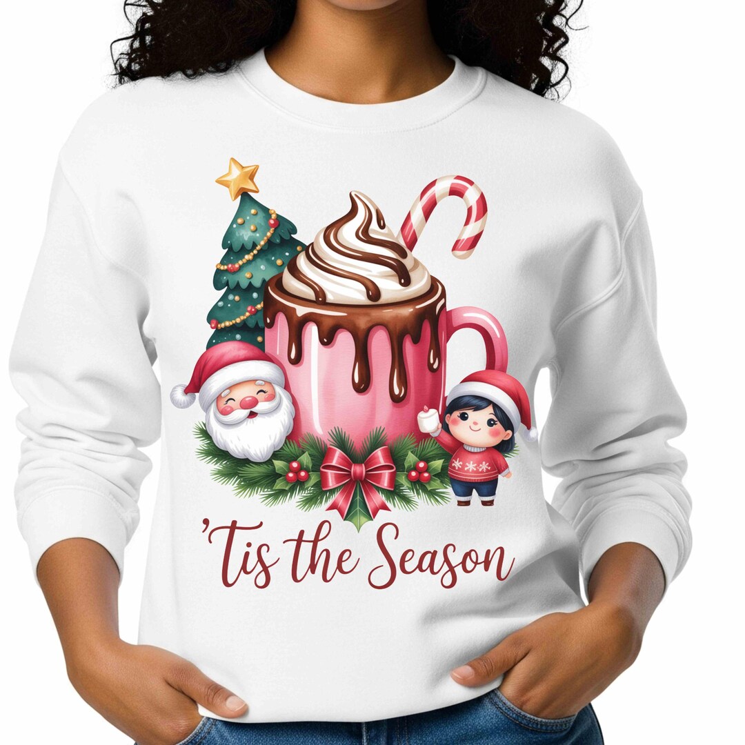 Chibi Christmas Hot Cocoa PNG Cute 'tis the Season Design Festive ...