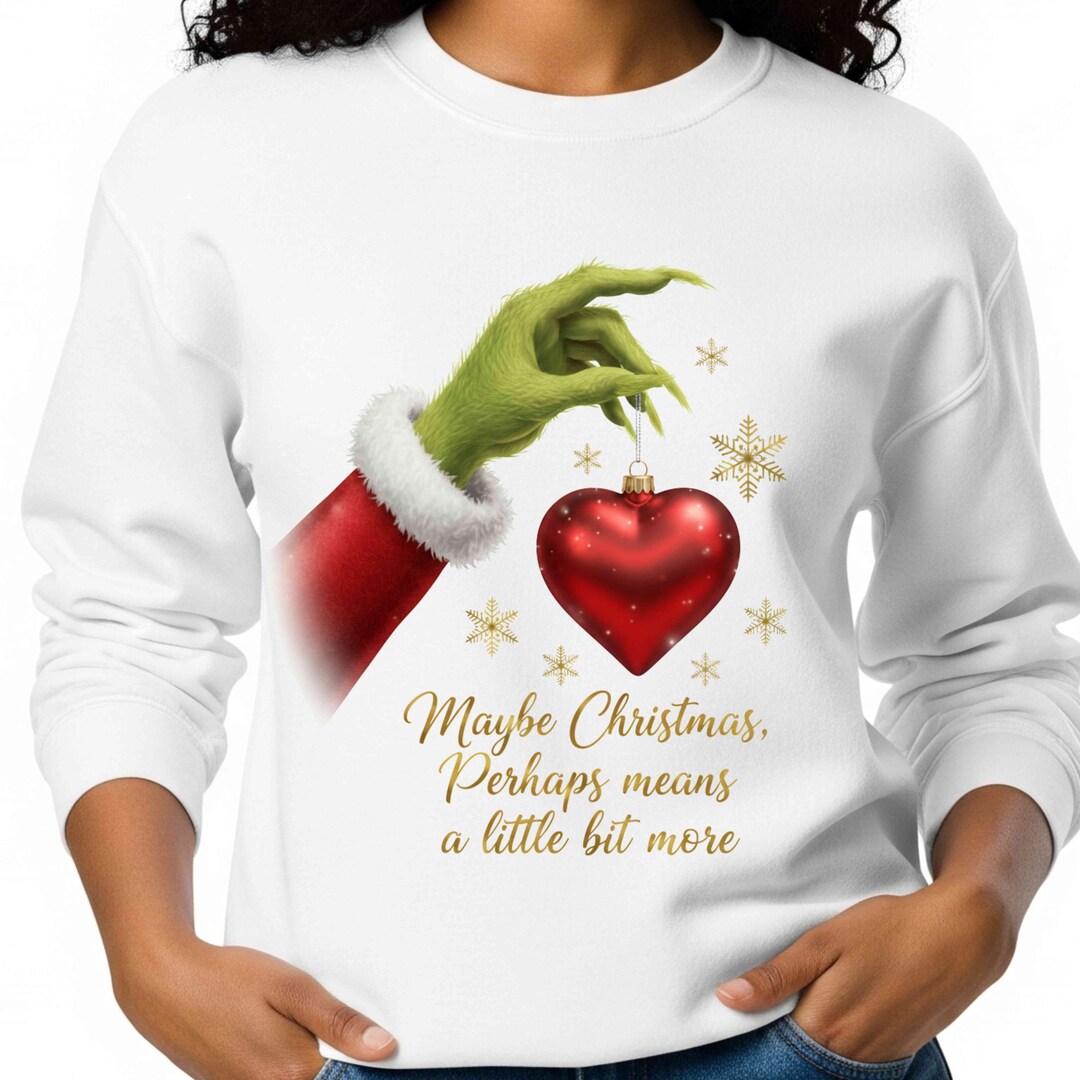 Grinch Hand Holding Heart PNG | Realistic Christmas Sublimation Design ...
