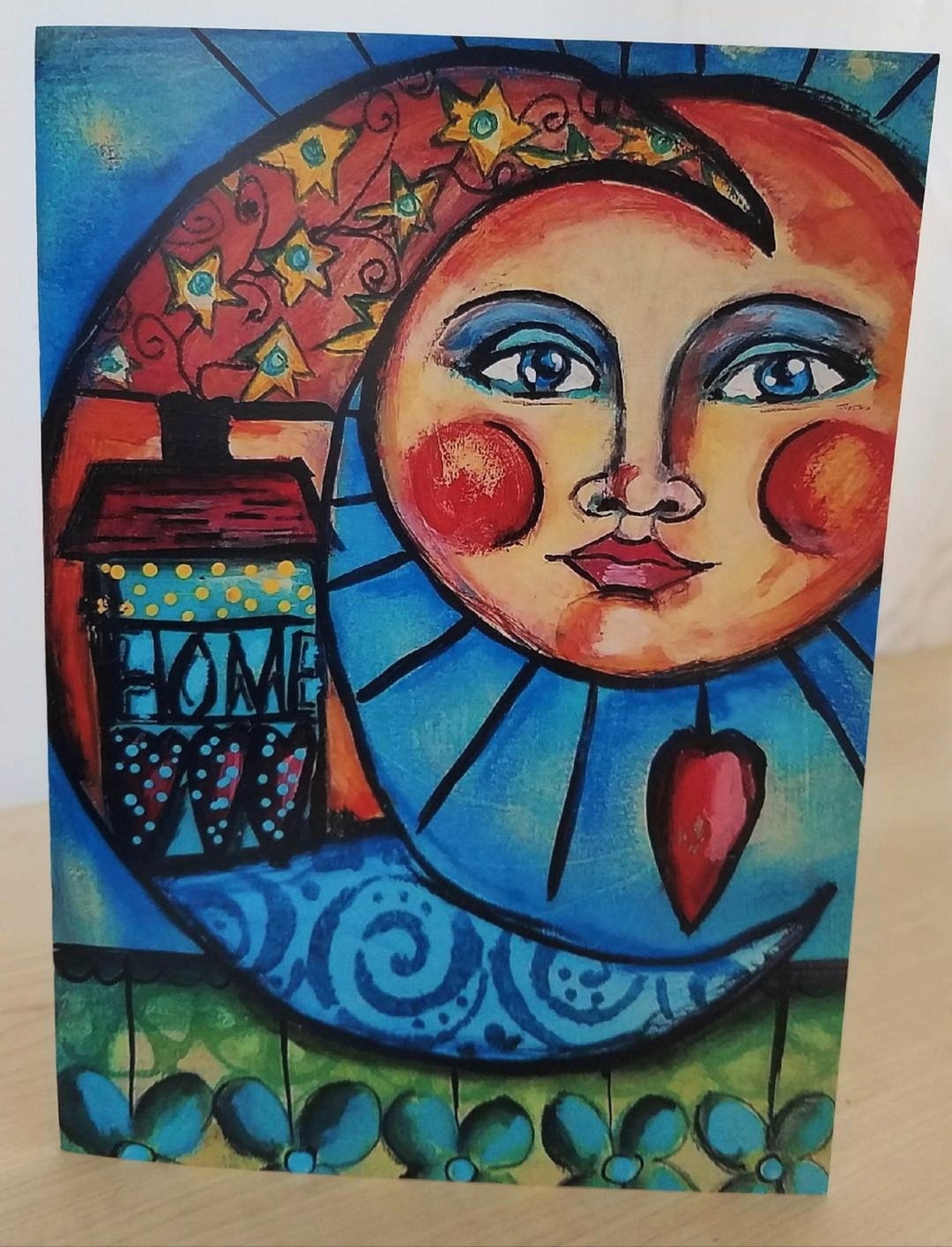 Greeting Card-celestial-original Art Print - Etsy