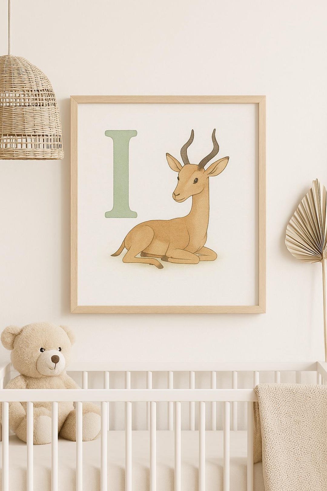 Impala Nursery Print: Watercolor Safari Animal Alphabet Art - Etsy