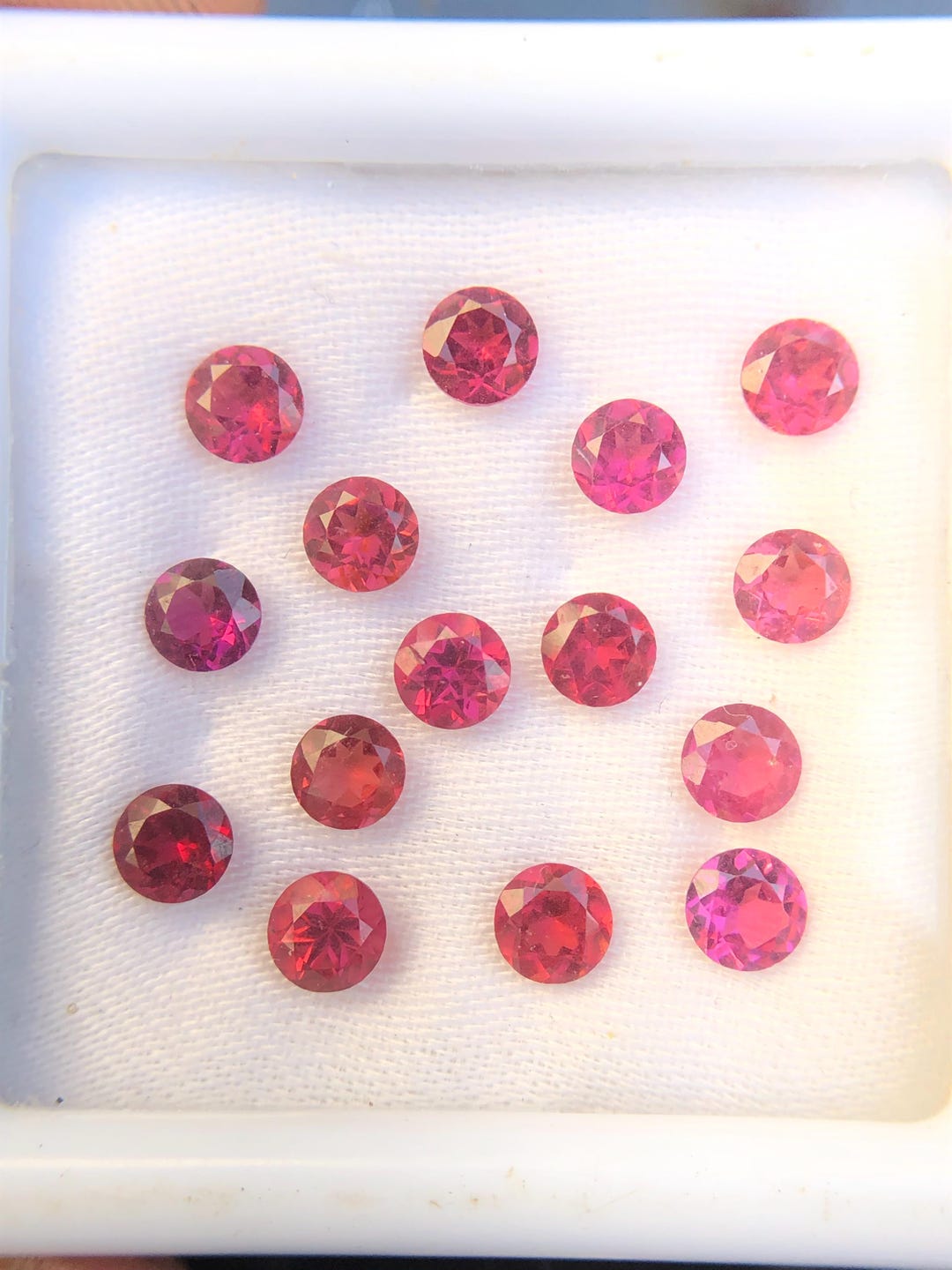 15 Pieces Natural Red Purple Garnet Round Lot , Loose Gemstones , Round ...