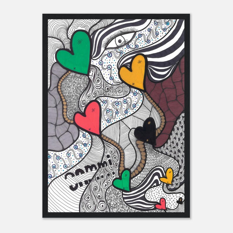Evil Eye Tears Poster: Abstract Heart Art Print, Semi-glossy A3 - Etsy