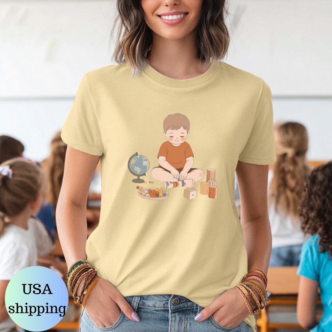 Montessori Teacher Shirt, Preschool Educator Tee, Early Childhood ...