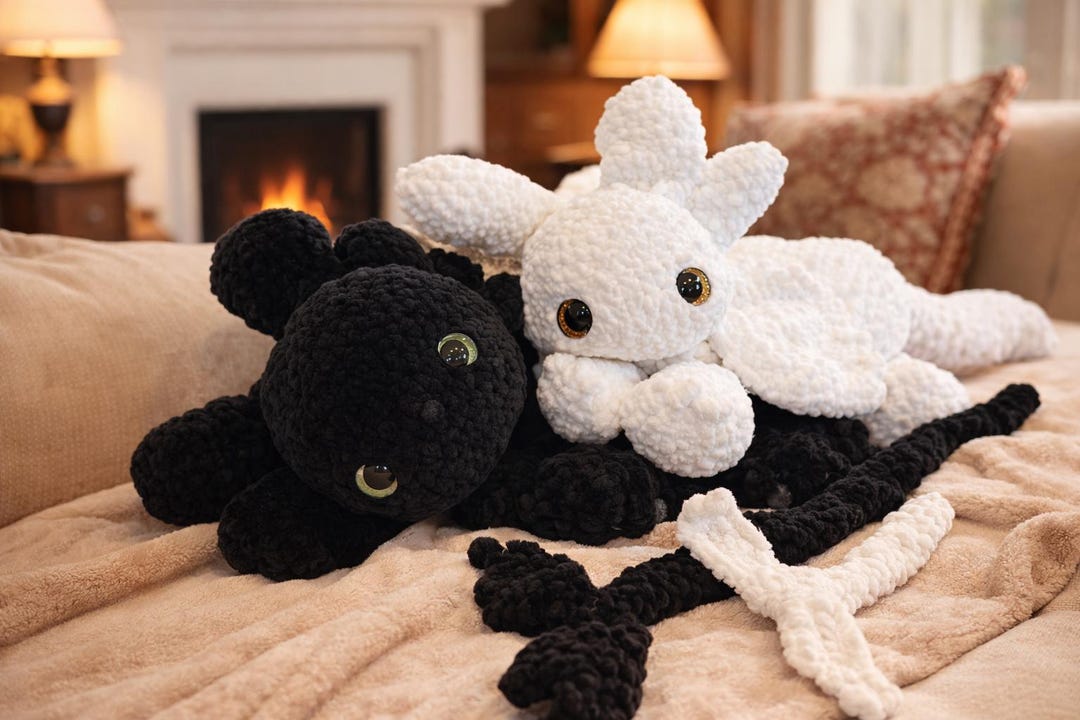 Snuggly Crochet Dragon - Extra Large Dragon Plush - Huge Handmade ...