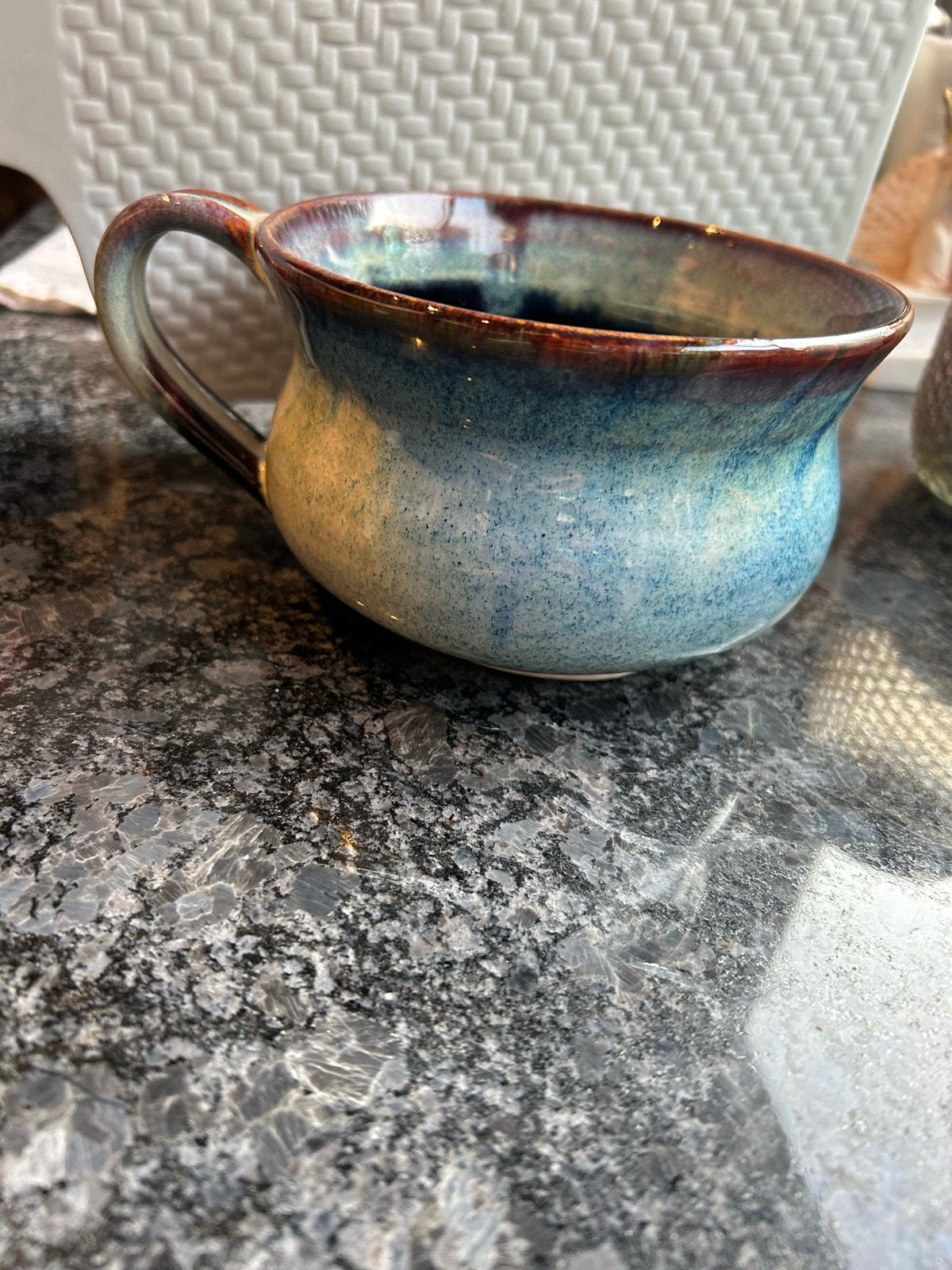 Ceramic Porcelain Handmade Pottery Crock Latte Mug - Etsy