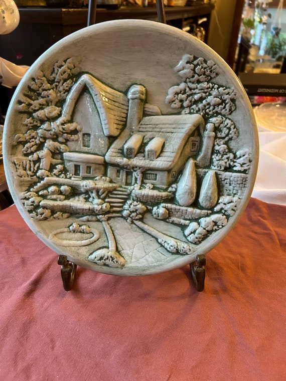 Art Plate Vintage Cottage Old Country Roses Cottage Decorative 1025