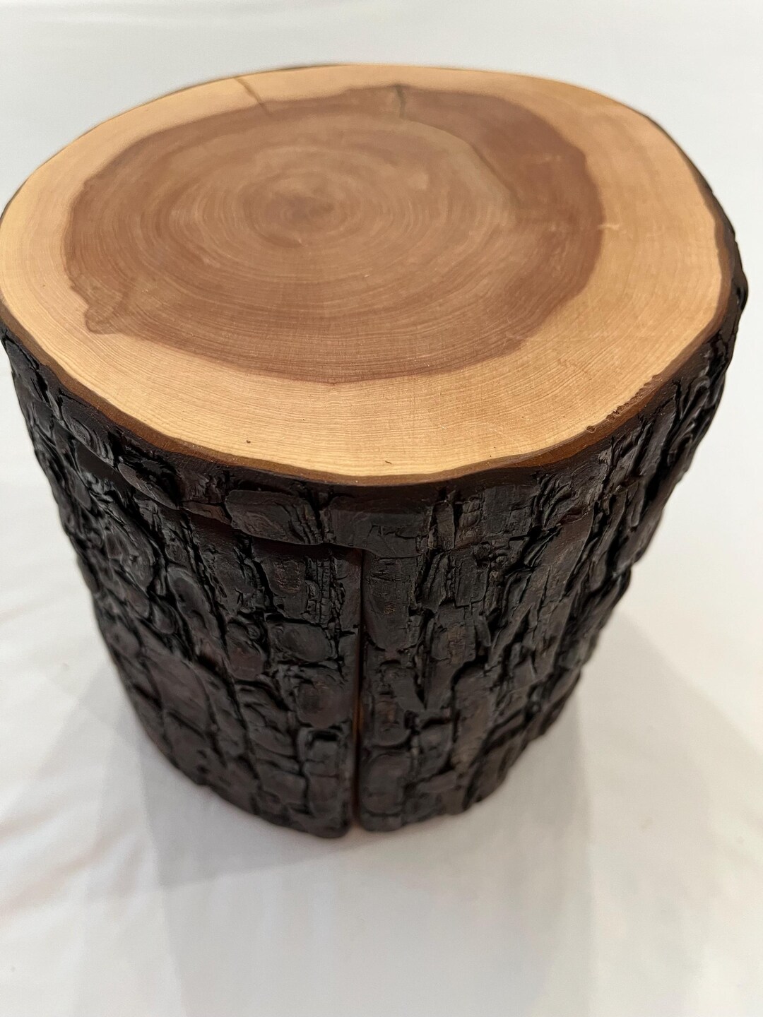 Handcrafted 6 Piece Alligator Juniper (bark On) Wood Log Puzzle Box ...