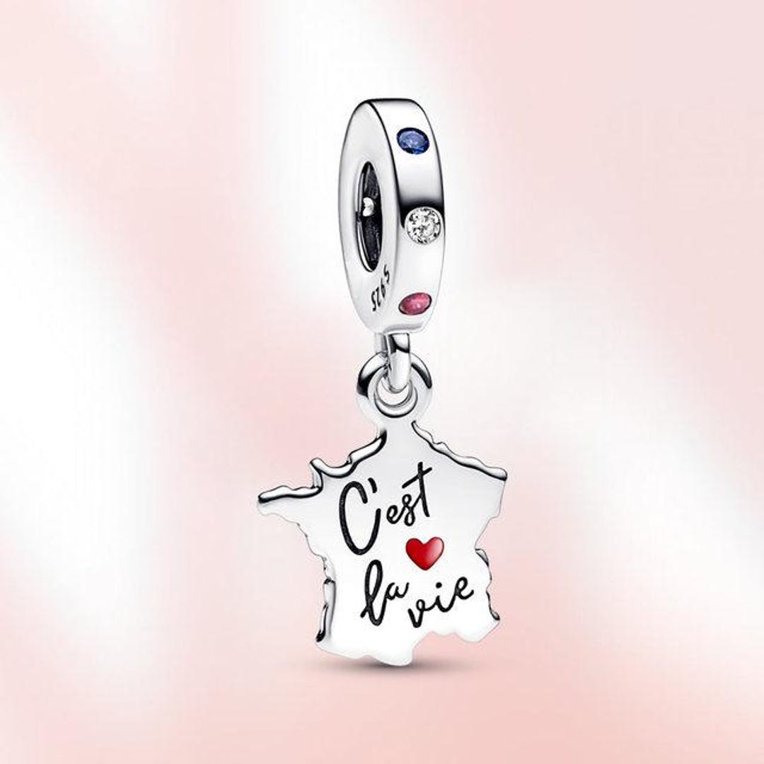 Pandora Releas France Map Dangle Charm Pendant - Etsy