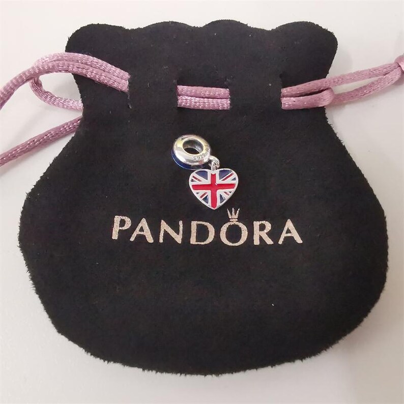 Pandora Charm Bead "great Britain Heart Flag" - Etsy