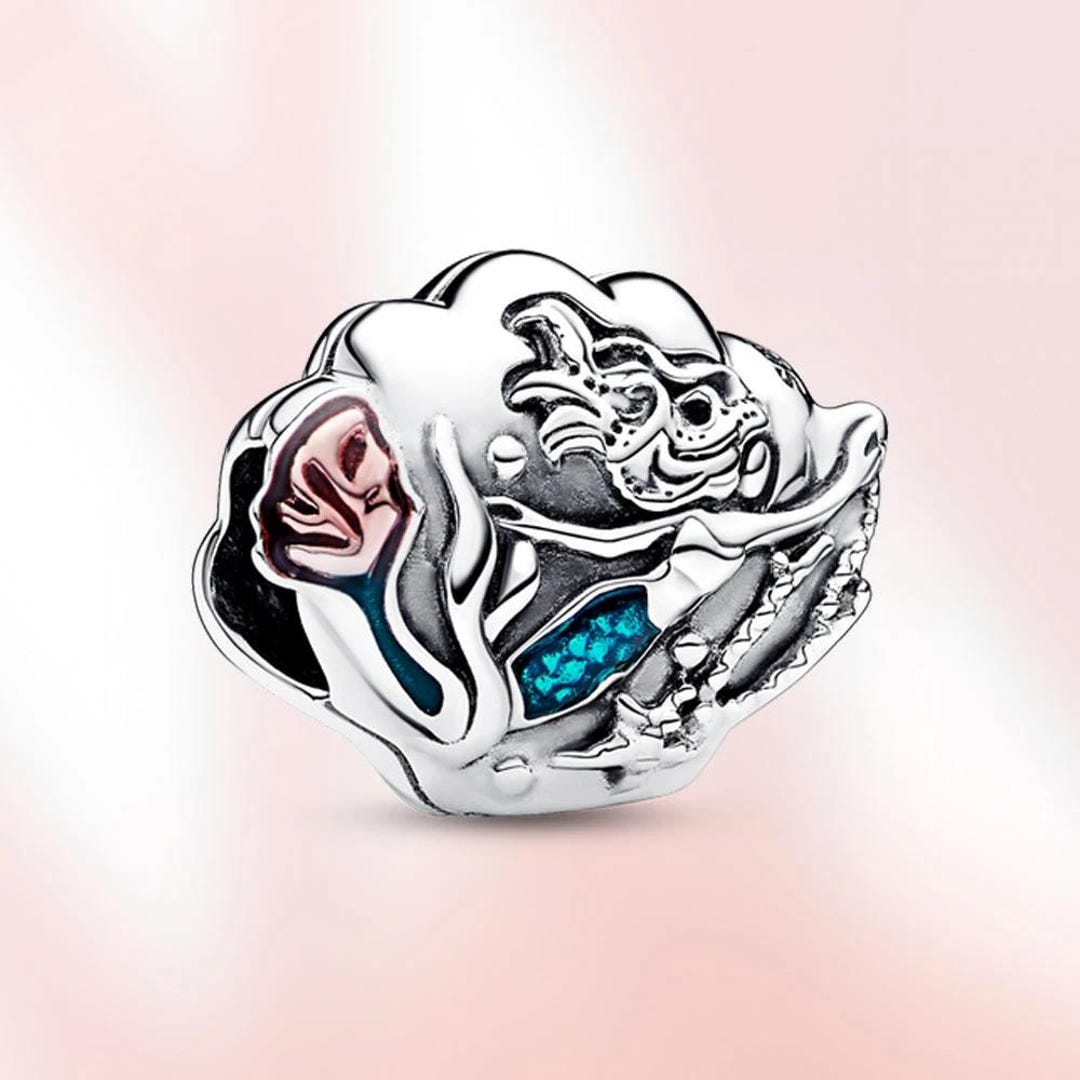 Pandora Ale the Little Mermaid Seashell Clip Charm S925 Sterling Silver ...