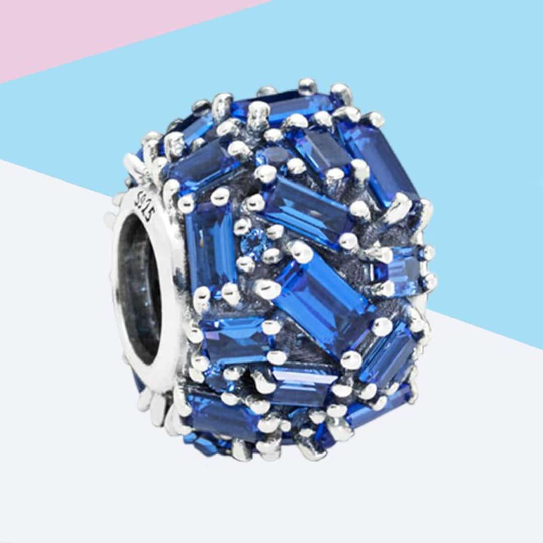 Pandora Sterling Silver Blue Ice Cube Charm - Etsy
