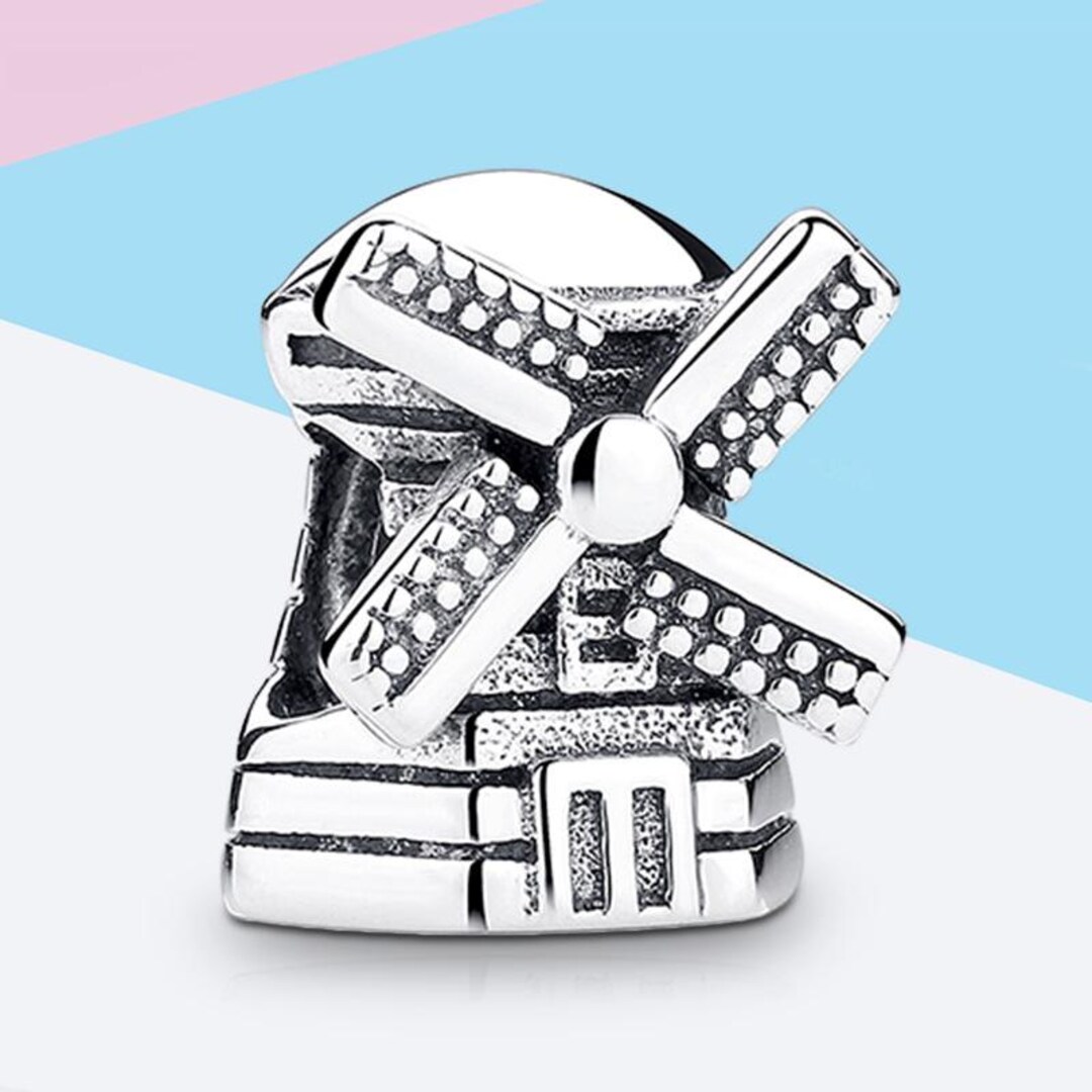 Pandora Silver Windmill Charm With Bag With Pouch - Etsy