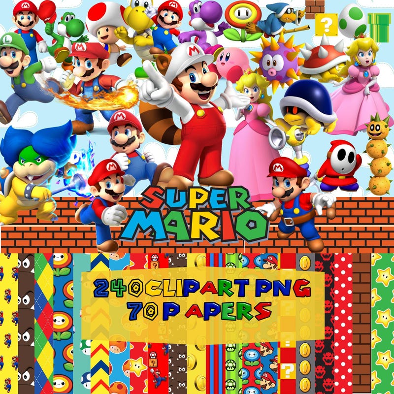 Mario Card Pattern - Etsy