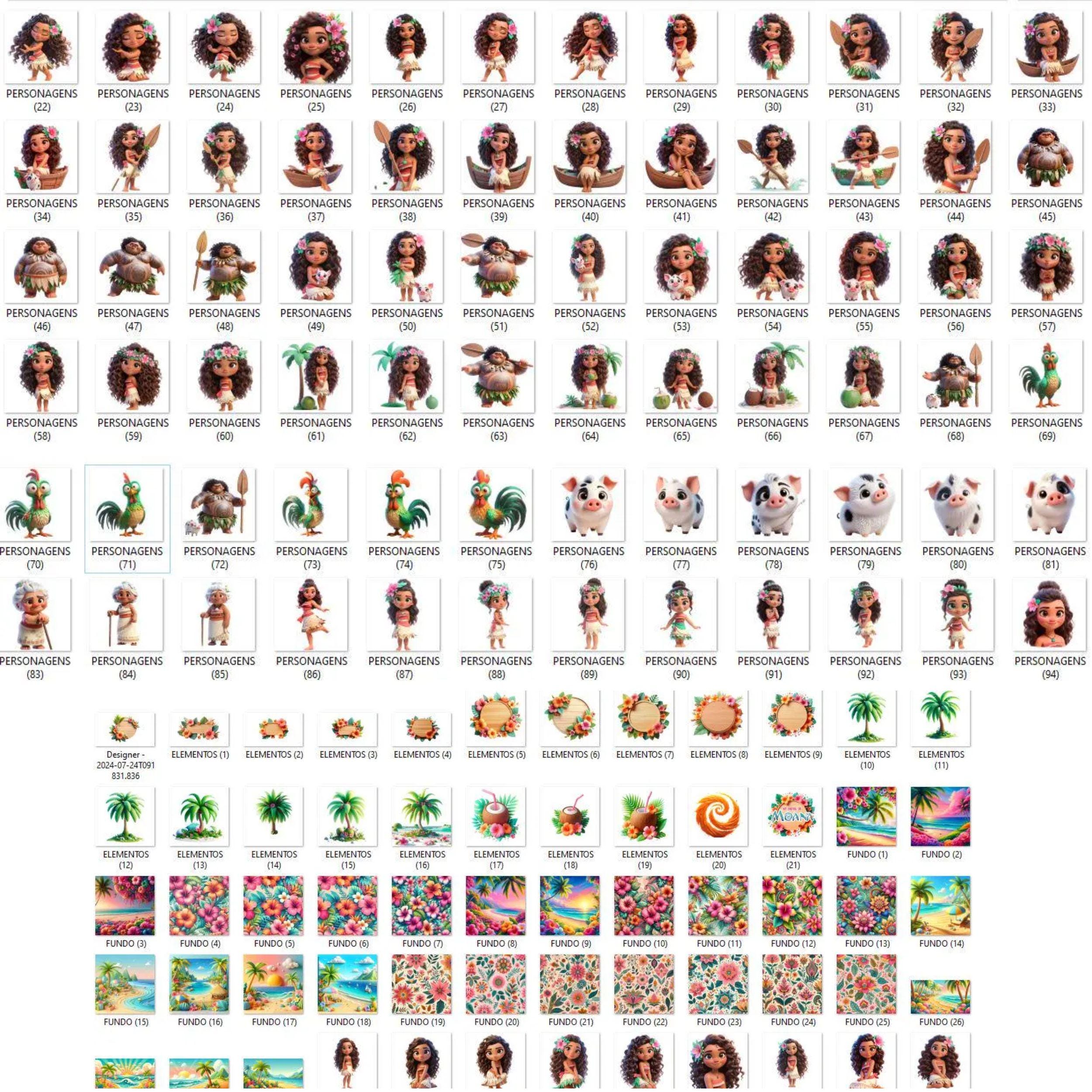 Moana 3D Clipart Mega Kit | High-res Pngs + Backgrounds (300 DPI ...