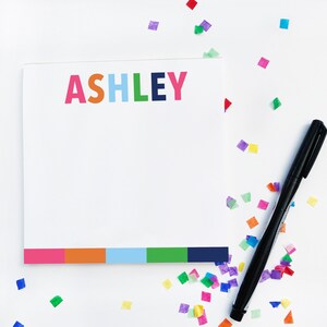Personalized Notepad With Preppy Color Block - Etsy