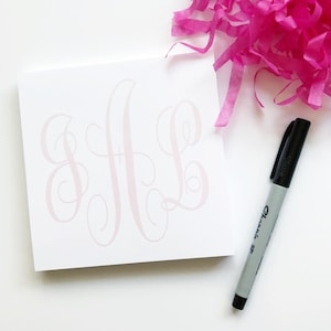 Personalized Square Notepad With Monogram - Etsy