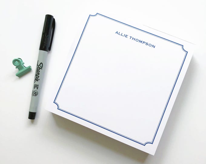 Square Personalized Notepad With Name - Etsy