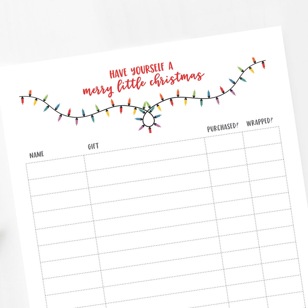 PRINTABLE / Christmas List / Gift List / Christmas Planner / Holiday ...