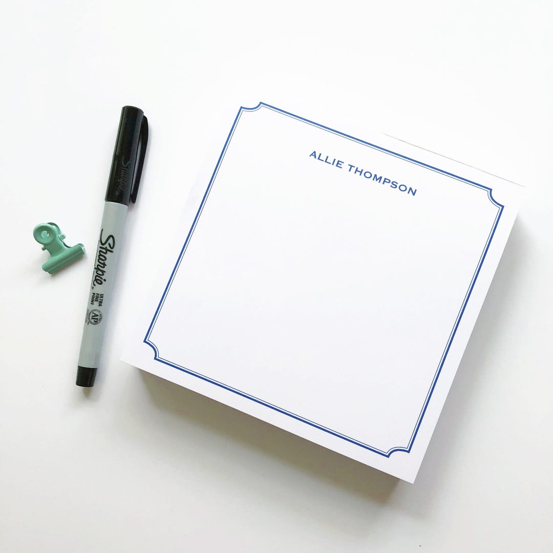Square Personalized Notepad With Name - Etsy