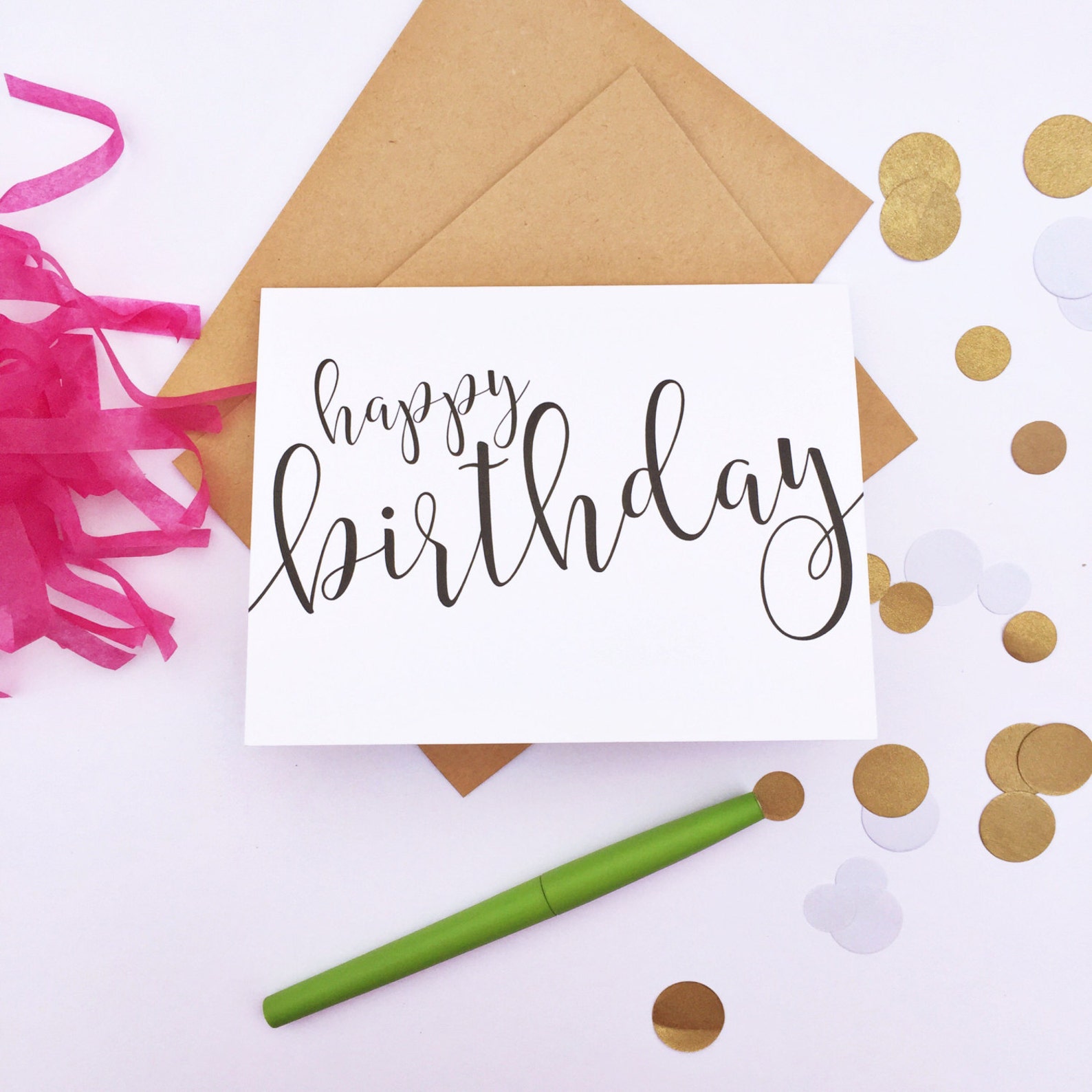 Happy Birthday Blank Inside Greeting Card - Etsy