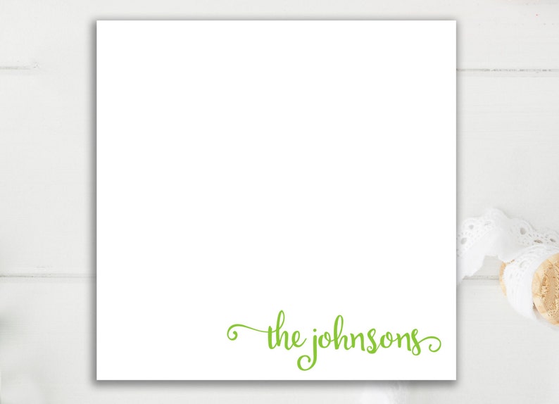 Square Personalized Notepad With Name in Script / Coworker - Etsy