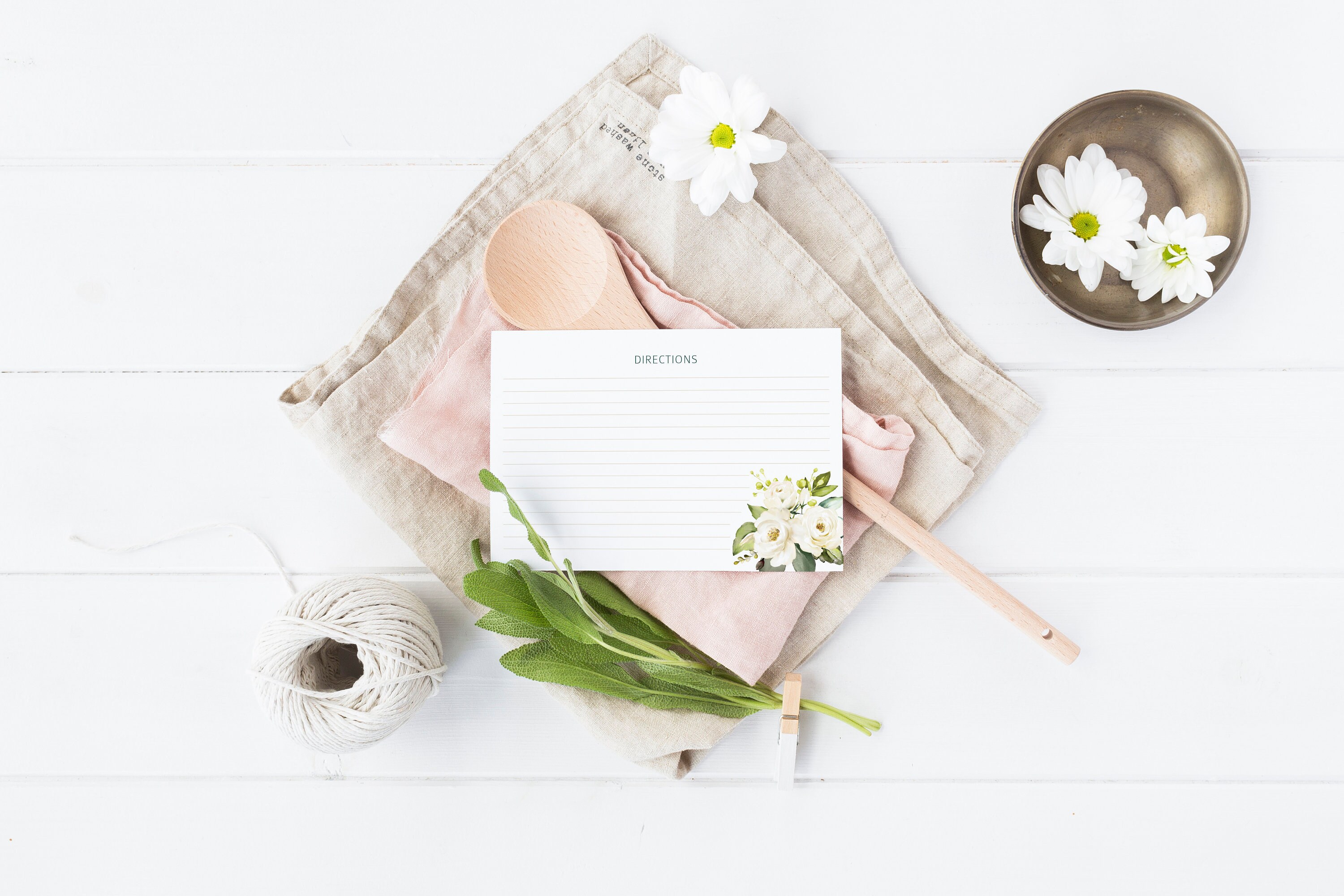 Floral Recipe Card for Bridal Shower | Etsy
