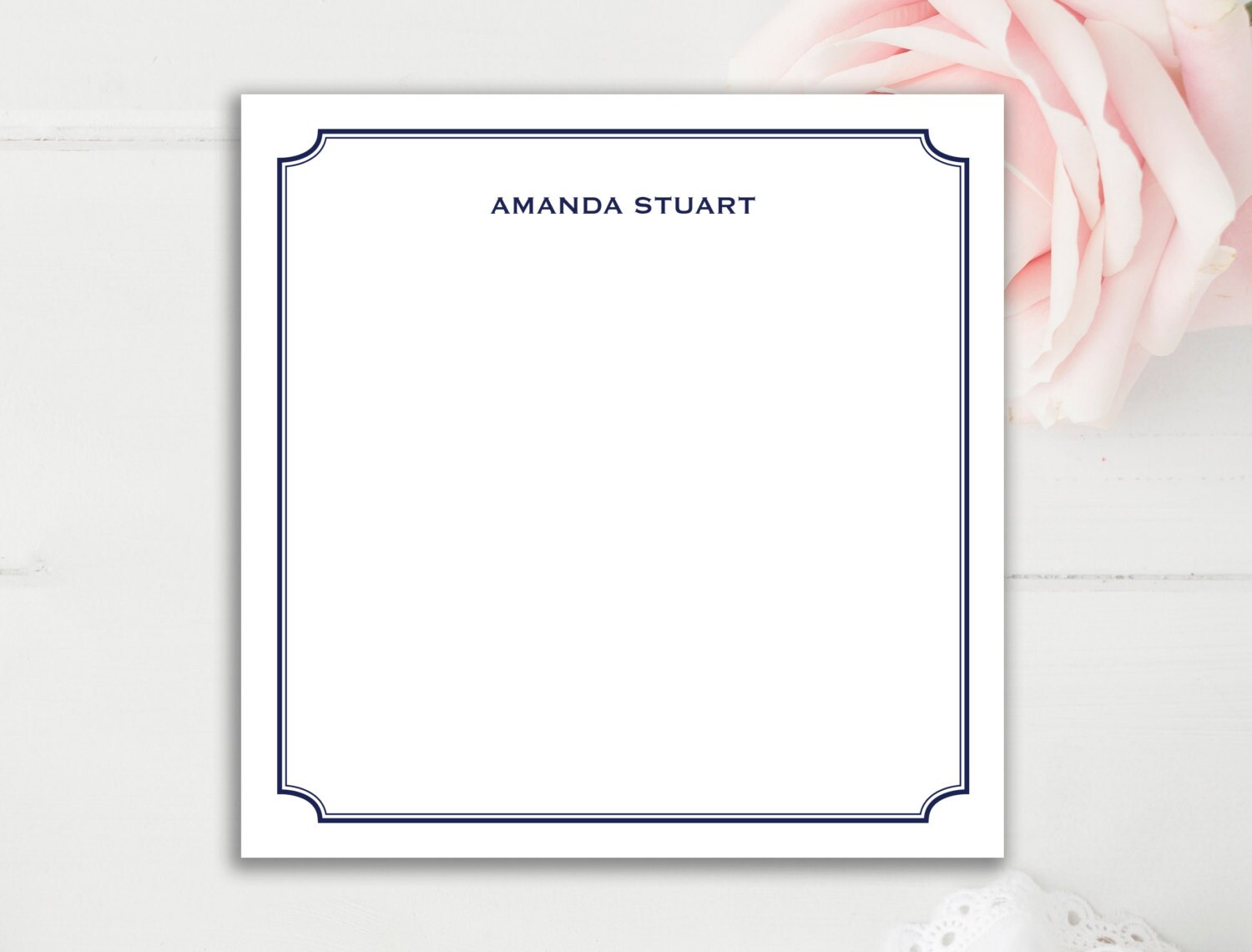 Square Personalized Notepad with Name | Etsy