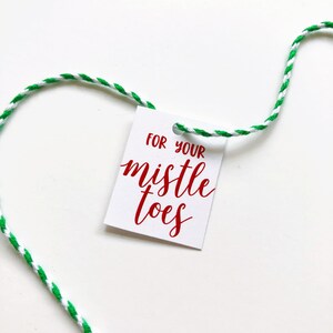 For Your Mistletoes Tags Set of 6 / Nail Polish Tags / Christmas Favor ...
