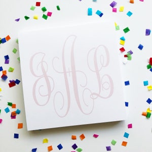 Personalized Square Notepad With Monogram - Etsy