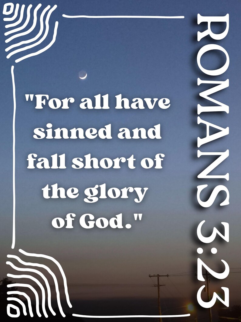 Romans 3:23 (POSTER) - Etsy