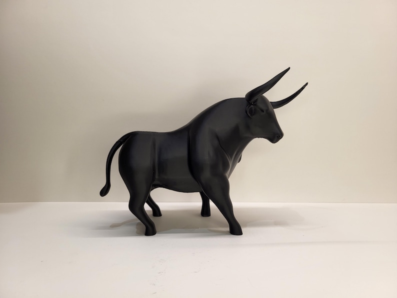 Modern Bull Statue, Minimalist Home Decor Accent, Taurus Gift Sculpture ...