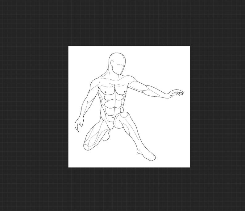 Procreate Body Poses Stamps | Human Anatomy Reference Brushes ...