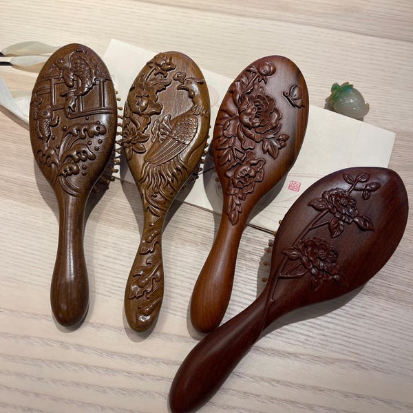 Hair Combs Carved - Etsy UK