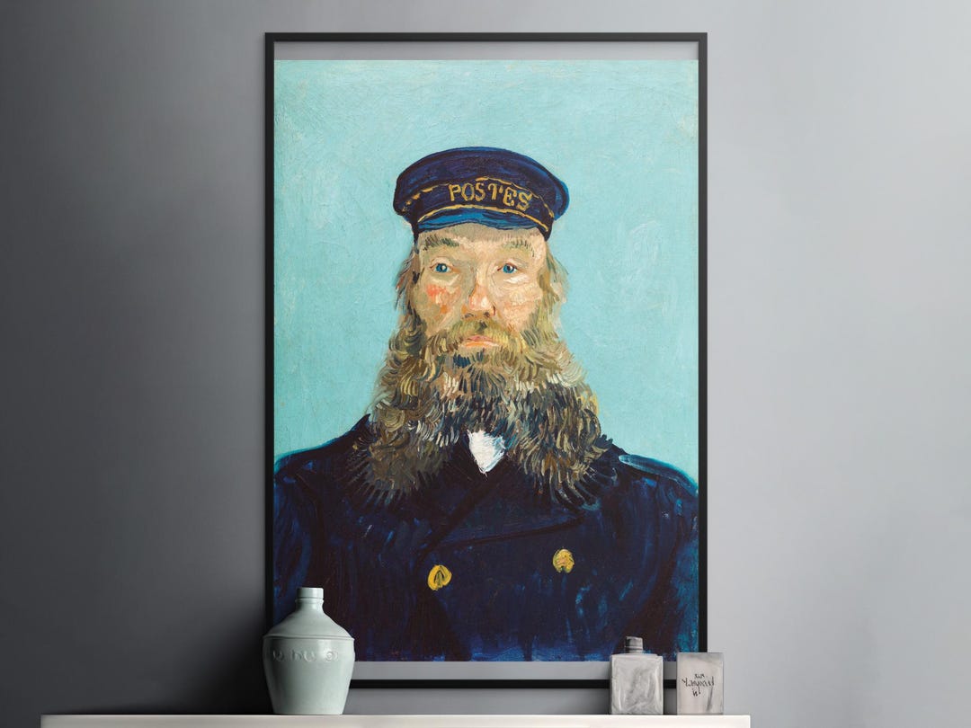 Van Gogh Postman Portrait Wall Art, Vintage Painting, Digital Download ...