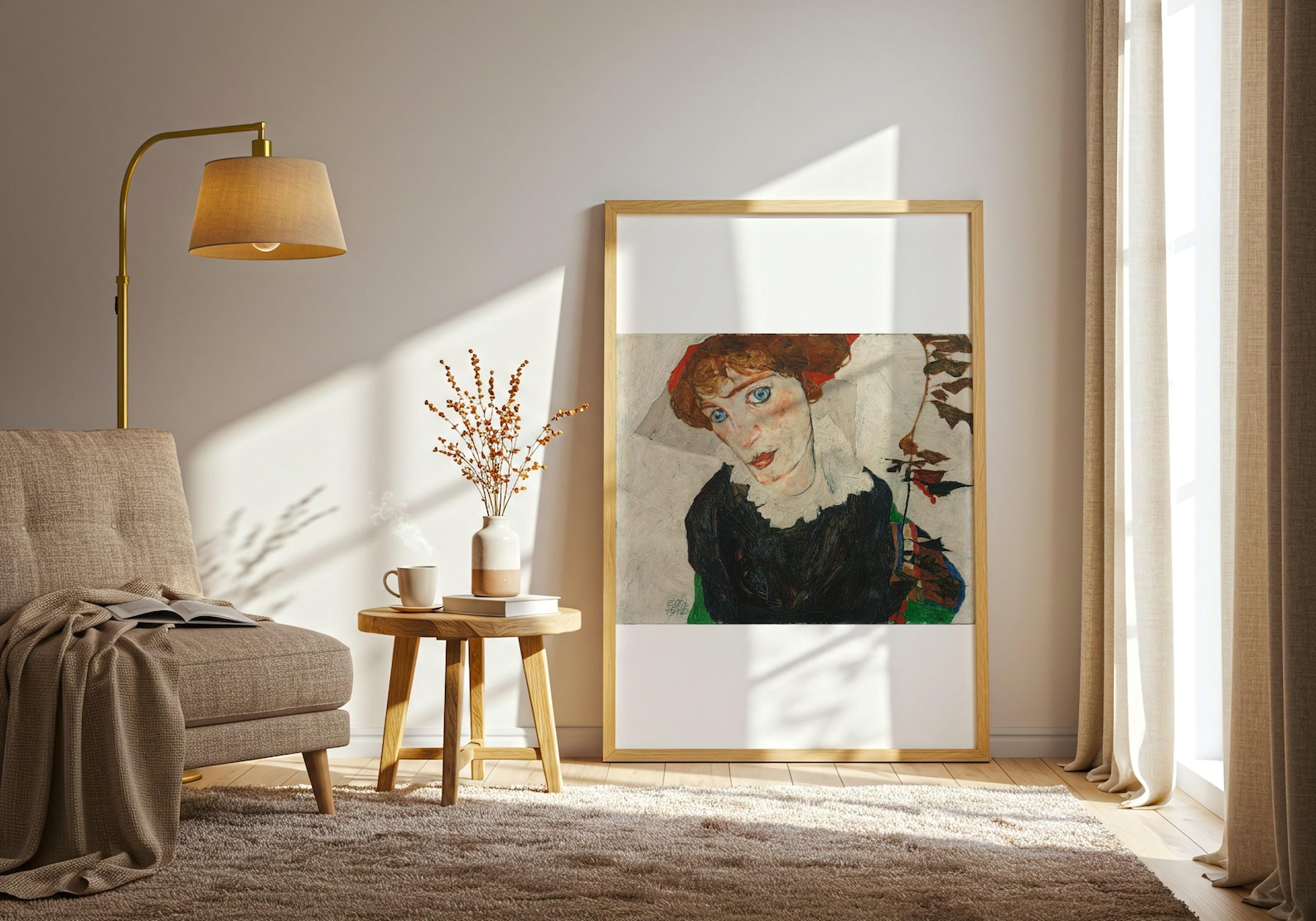 Egon Schiele Portrait, Wall Art, Expressionism Art, Digital Print, Fine ...