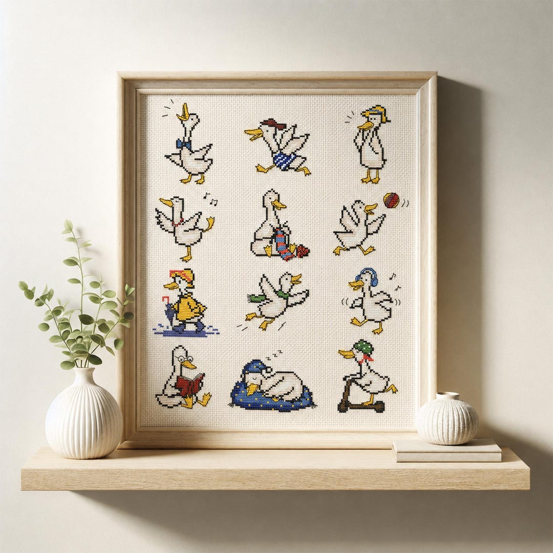 Funny Goose Cross Stitch PDF Pattern Counted Bird Chart - Etsy UK