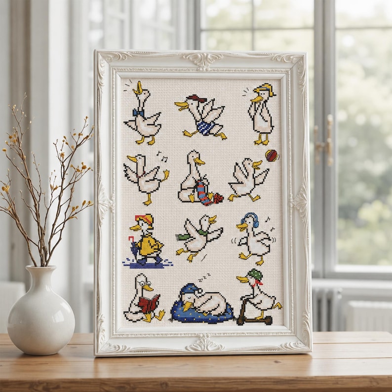 Funny Goose Cross Stitch PDF Pattern Counted Bird Chart - Etsy Canada