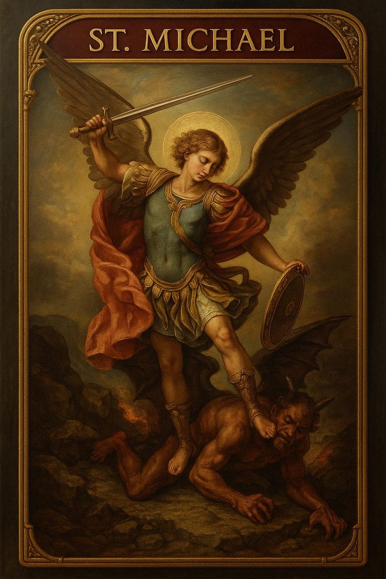 St. Michael the Archangel Prayer Card | Catholic Printable | 2-sided ...