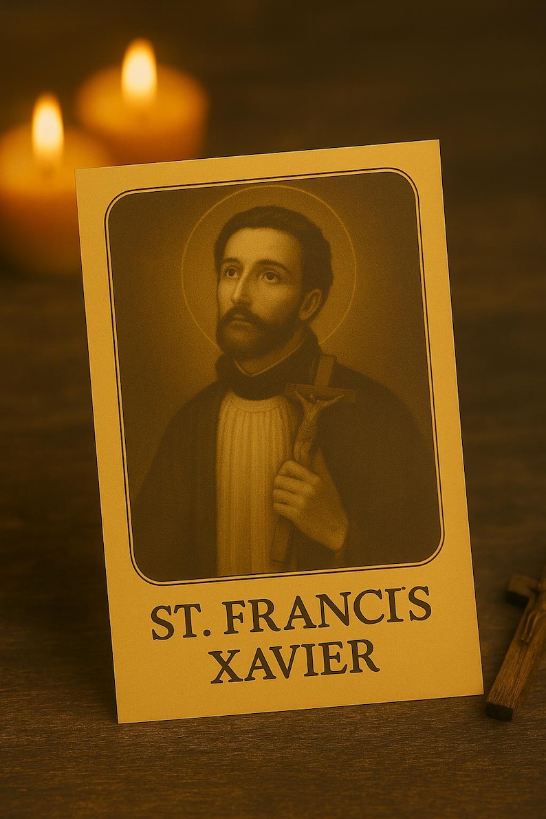 St. Francis Xavier Prayer Card: Catholic Patron Saint Holy Card ...